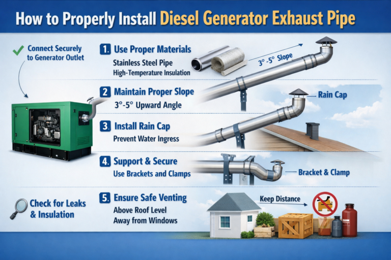 How to Properly Install Diesel Generator Exhaust Pipe - VKGENSET